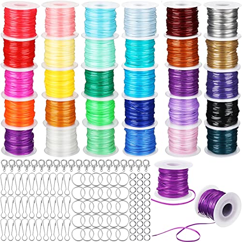 30 Rolls Lanyard String Plastic Gimp String Lacing Cord Plastic Lanyard ...
