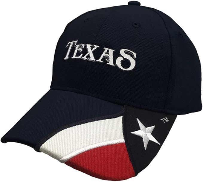Rockpoint Outdoors Navy Blue Texas Flag Adjustable Baseball Cap, One ...