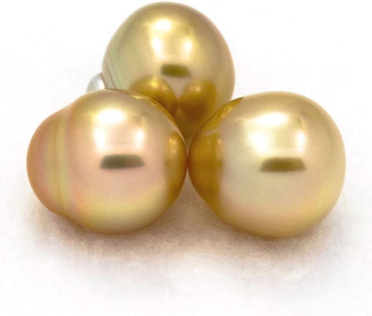 Lot de 3 Perles Australiennes Semi-Baroques AA de 10.9 à 11.1 mm ...