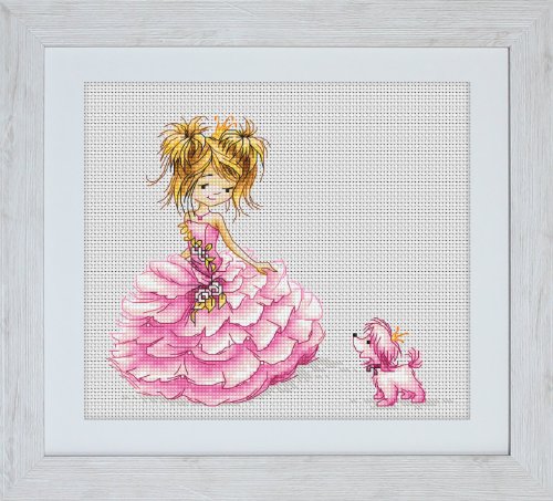 Luca-S 1-Piece The Princess Counted Cross Stitch Kit