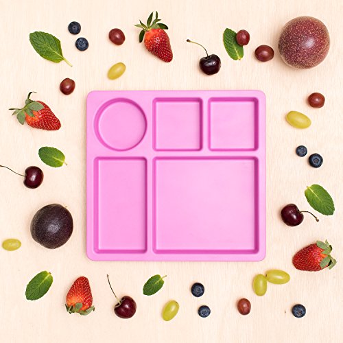 bobo&boo Bamboo Kids Divided Bento Plate, Sectioned Toddler - Want It All