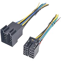 Amazon.com: 16 Pin Male & Female Radio ISO Wire Harness Adapter for ...