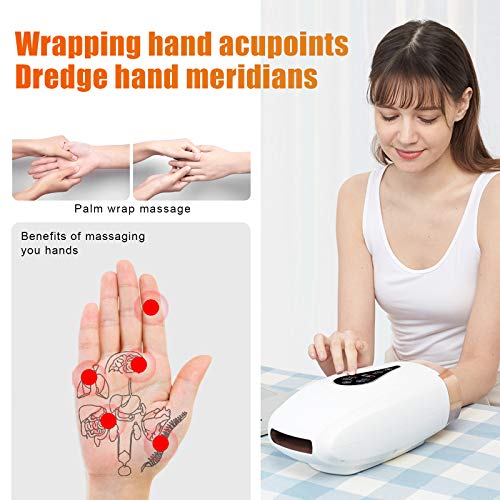 Hand Massager with Heat, Cordless Electric Palm Hand Massage Machine ...