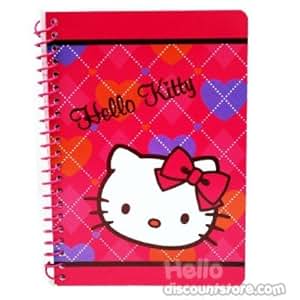 Amazon.com : Hello Kitty Mini Spiral Notebook /Notepad : Argyle ...