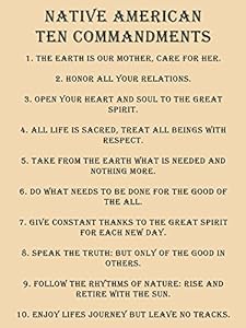 Amazon.com : Native American 10 Commandments Poster Native American ...
