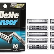 Gillette Sensor Excel Razor Blades for Men Pack of 10 Blades: Amazon.co ...