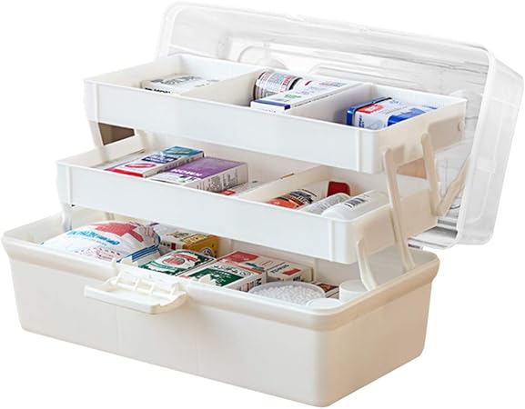 Baffect Medikamentenbox 3 Etage Medizinkasten aus Plastik Arzneikoffer ...