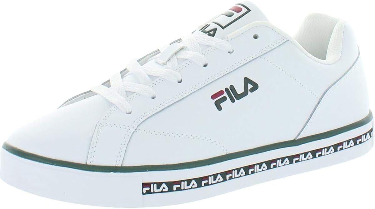 Amazon.com | Fila Mens Original Court Leather Logo Fashion Sneakers ...