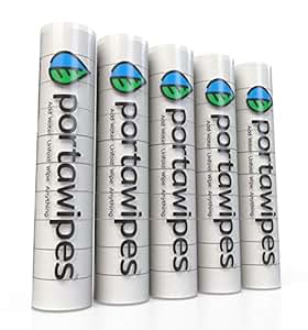 Portawipes Compressed Toilet Paper Tablet Coin Tissues - 50 Pack with 5 ...