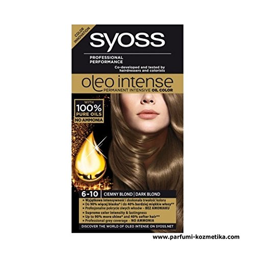 Syoss Oleo Intense Hair Color Dye 100% Pure Oils 0% Amonia 6-10 Dark ...