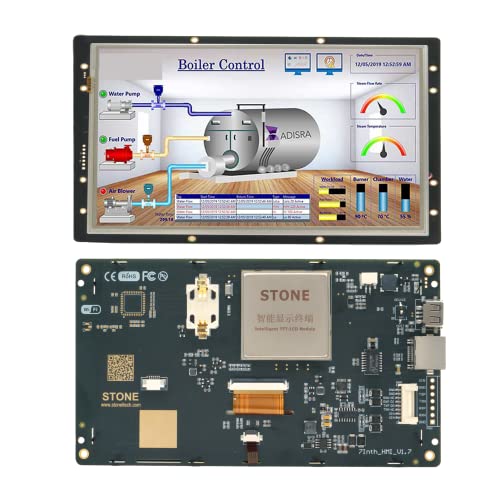 7 Inch HMI Smart TFT LCD Display Module with Controller Board + Software + Touch Screen for ...