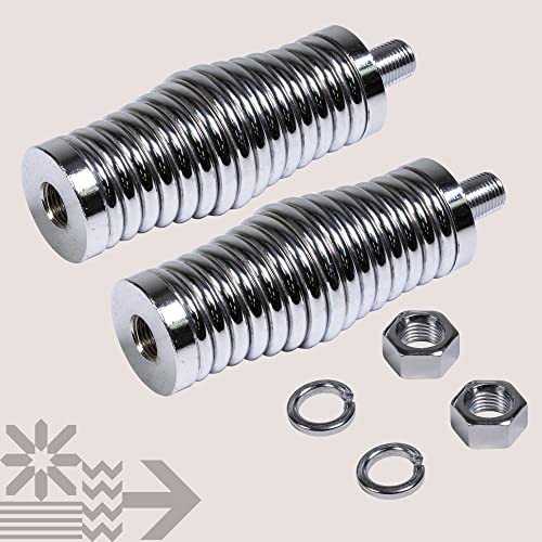 2pc Heavy-Duty Barrel Spring Mounting Base [Chrome-Plated] [6mm Spring ...