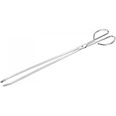 Amazon.com: uxcell Scissors Tong, 45cm Carbon Steel Fireplace Firewood ...