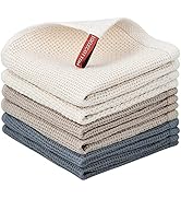 Amazon.com: Nialnant 6 Pack Kitchen Towels and Dishcloths Sets,100% ...