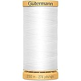 Amazon.com: Gutermann 25049 Natural Cotton Thread Solids 876 Yards-White