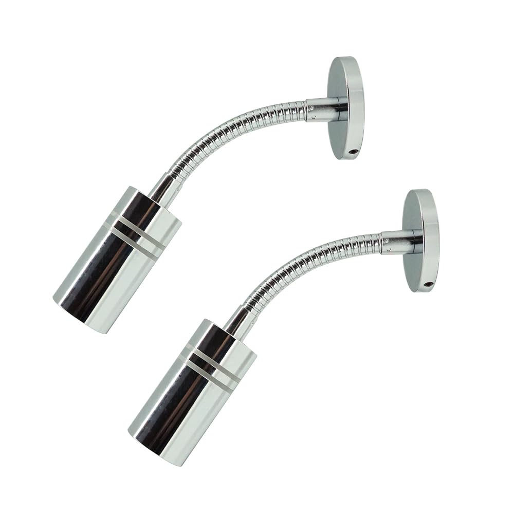 THALASSA 2 Pcs 12V Short Flexible Gooseneck Light RV Reading Light Wall ...