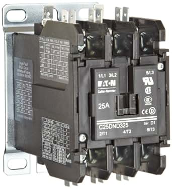 Eaton C25DND325B Definite Purpose Contactor, 50mm, 3 Poles, Screw ...