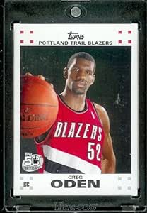 Amazon.com: 2007 08 Topps Greg Oden Portland TrailBlazers Rookie NBA ...
