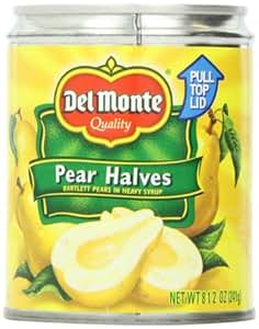 Amazon.com : Del Monte Pear Halves, 8.5-Ounce Packages (Pack of 12 ...