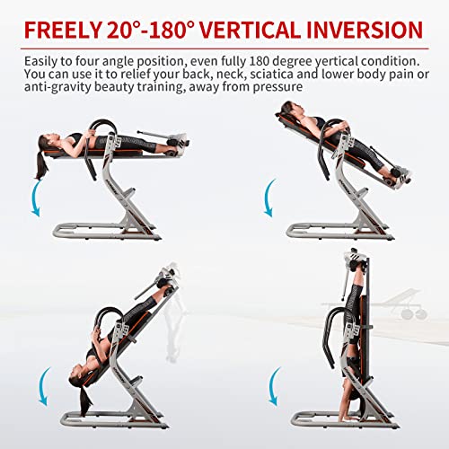 HARISON Heavy Duty Inversion Table for Back Pain Relief 350 LBS ...