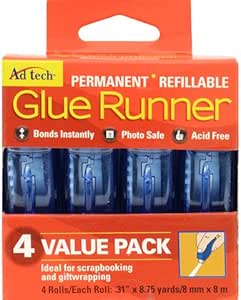 Amazon.com: Ad Tech Permanent Glue Runner: Value Pack, 8.75 Yards, For ...