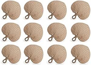 Amazon.com: Koyal Wholesale Natural Raffia Hand Fans, 12-Pack Palm Leaf ...