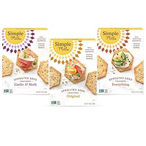 Amazon.com: Simple Mills, Snacks Variety Pack, Original, Garlic & Herb ...