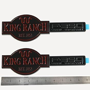 Amazon.com: 2pcs OEM Black King Ranch Emblems Side Fender Letter ...