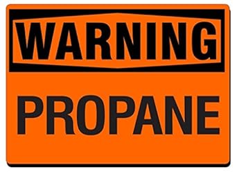 Warning Propane OSHA safety sticker, 18" x 12": Amazon.com: Industrial ...