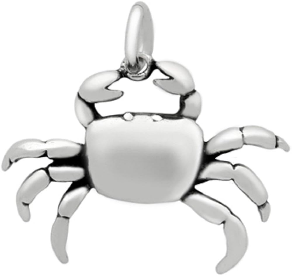 Amazon.com: CloseoutWarehouse Sterling Silver Crab Charm: Jewelry