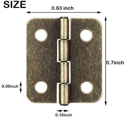 Namvo Small Mini Hinges, 100 Packs Cabinet Drawer Door Chest Butt ...