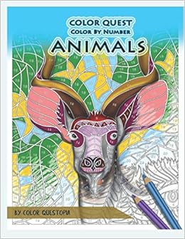 Color Quest Color by Number Animals: Jumbo Adult Coloring Book for ...