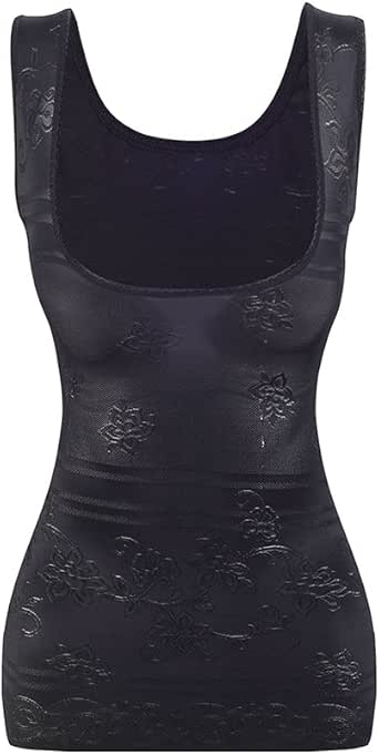 Amazingjoys Women's Open Bust Tank Top Shapewear Seamless Tummy Control ...