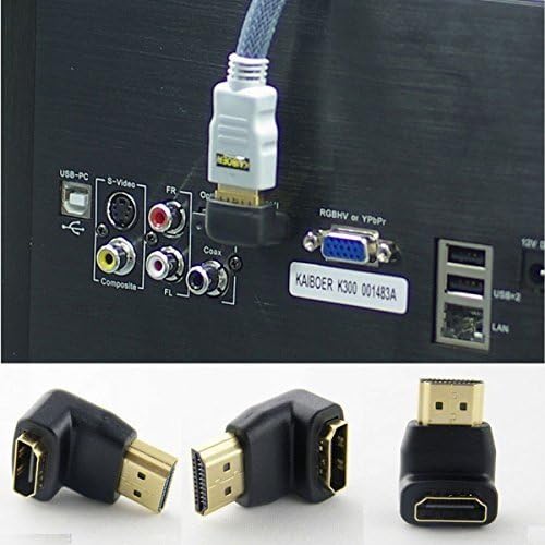 REALMAX® 90 Degree Right Angled HDMI cable Connector Male to Female ...