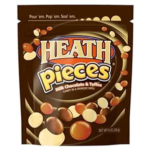Amazon.com : Hersheys, Heath Pieces, 9oz Bag (Pack of 4) : Candy ...
