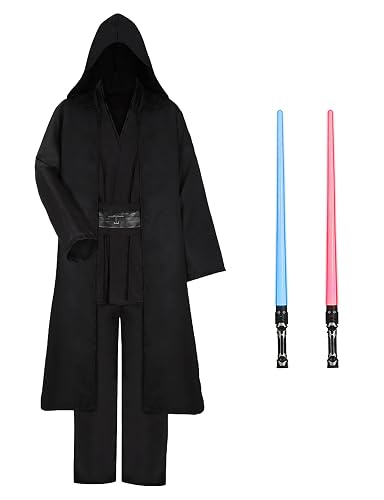 ALIZIWAY Anakin Skywalker Costume Jedi Robe Suits Hooded Kylo Ren ...