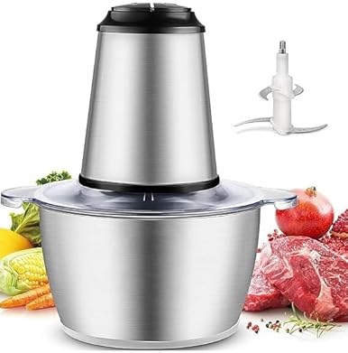 سعر GOISHTRIE Electric Mini Food Chopper 3L Stainless Steel 400W Processor With 4 Sharp Blades ...