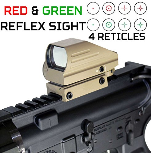 Buy Mini Compact Holographic Reflex Micro Red Green Dot & Pistol-tan ...