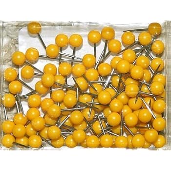 Amazon.com : 1/8" Map Tack Push Pins - Light Green (box of 100 pins) by ...