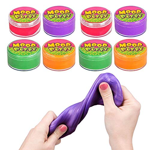 Kicko Color Changing Putty - Heat-Sensitive Hypercolor Mood Toy - 12 Pack with 4 Assorted Bright ...