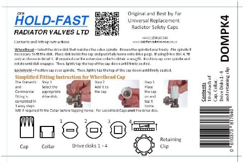 Universal Fitting Replacement Safety Radiator Valve Caps/Tops (10 Pack ...