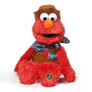 Amazon.com: GUND Singing Cowboy Elmo Plush Sesame Street Stuffed Toy ...
