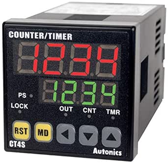 CT4S-1P2T, Counter/Timer, W48xH48mm, 4-Digit, LED, 1 Preset, PNP or NPN Input, Prescale value ...
