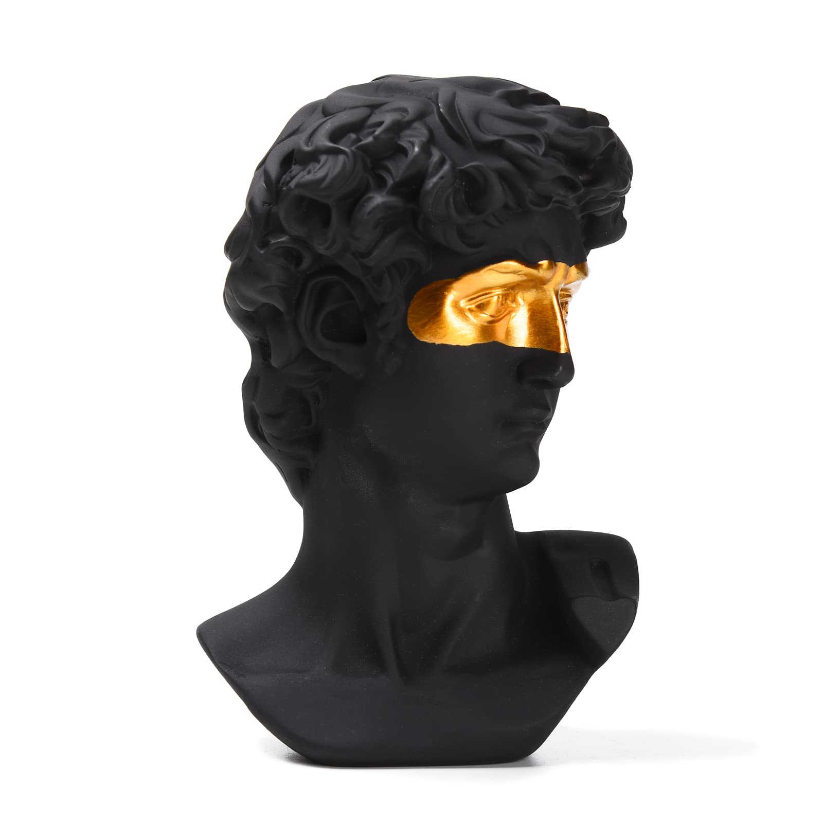 Mua BRABUD Greek Mask David Man Bust Statue Resin Black Gold Classic ...