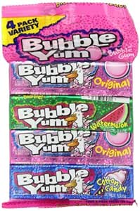 Amazon.com : Bubble Yum Gum, 4-Flavor Variety Pack, 5-Piece Packages ...