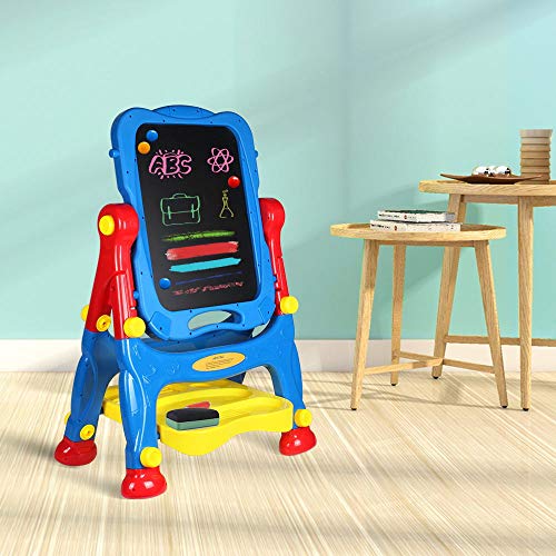 AMOSTING Kids Easel,Easy to Assemble Learning Toys Easel for Kids with ...