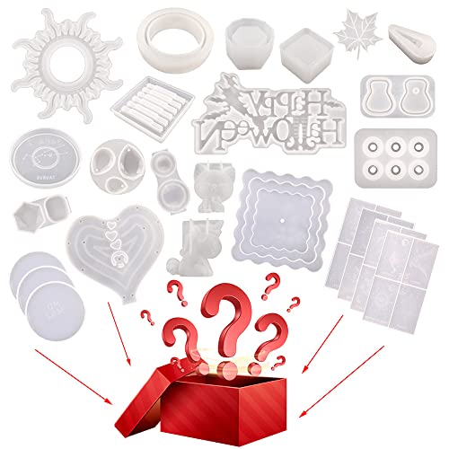 RESIN GO 500g Random Silicone Mold Epoxy Resin Mold Mystery Boxes ...