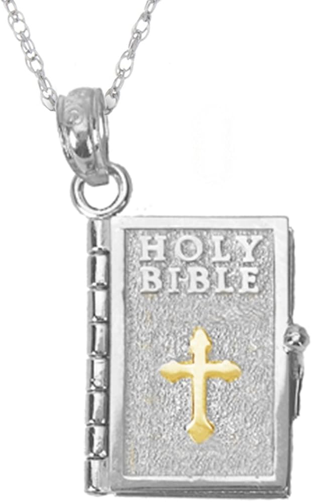 Amazon.com: 925 Sterling Silver Religious Charm Necklace Pendant with ...