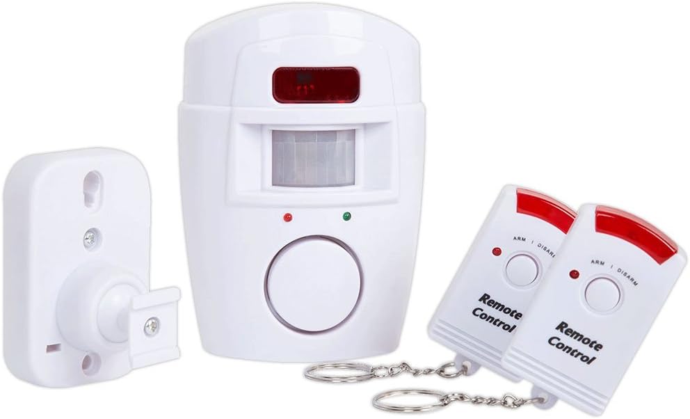 4VWIN Sensor de movimiento inalámbrico, con alarma, 2 mandos a ...