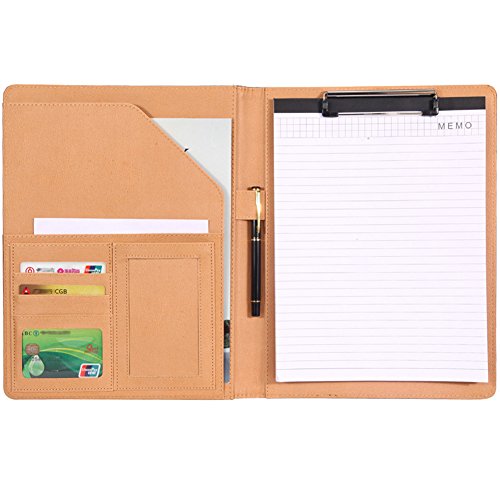 Aimeio Multifunctional A4 Clipboard File Folder PU Leather Portfolio ...